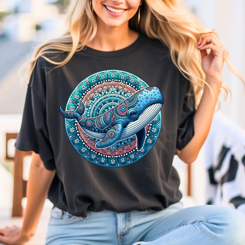 Balena in Mandala Png, Nandala Png, Ocean Animal Clipart, Sea Life ...