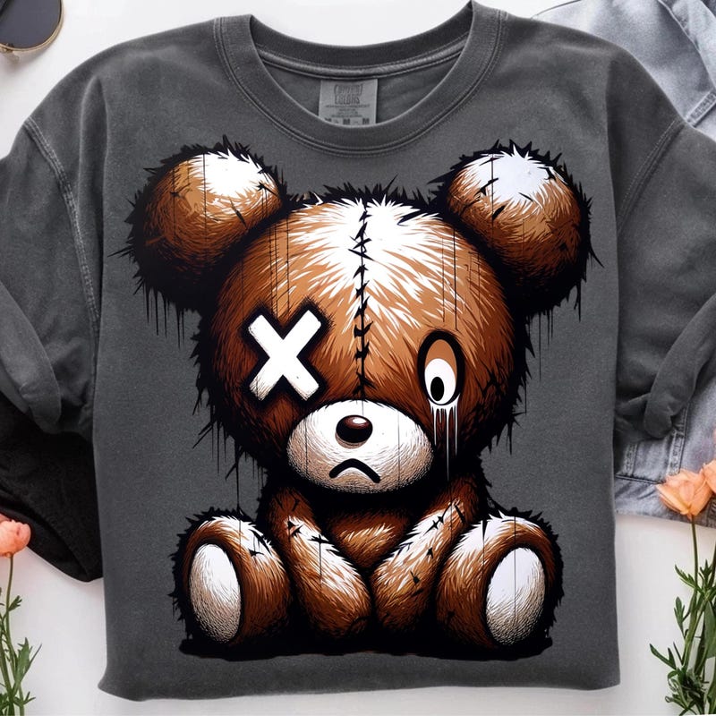 Bear With X Eyes - Etsy