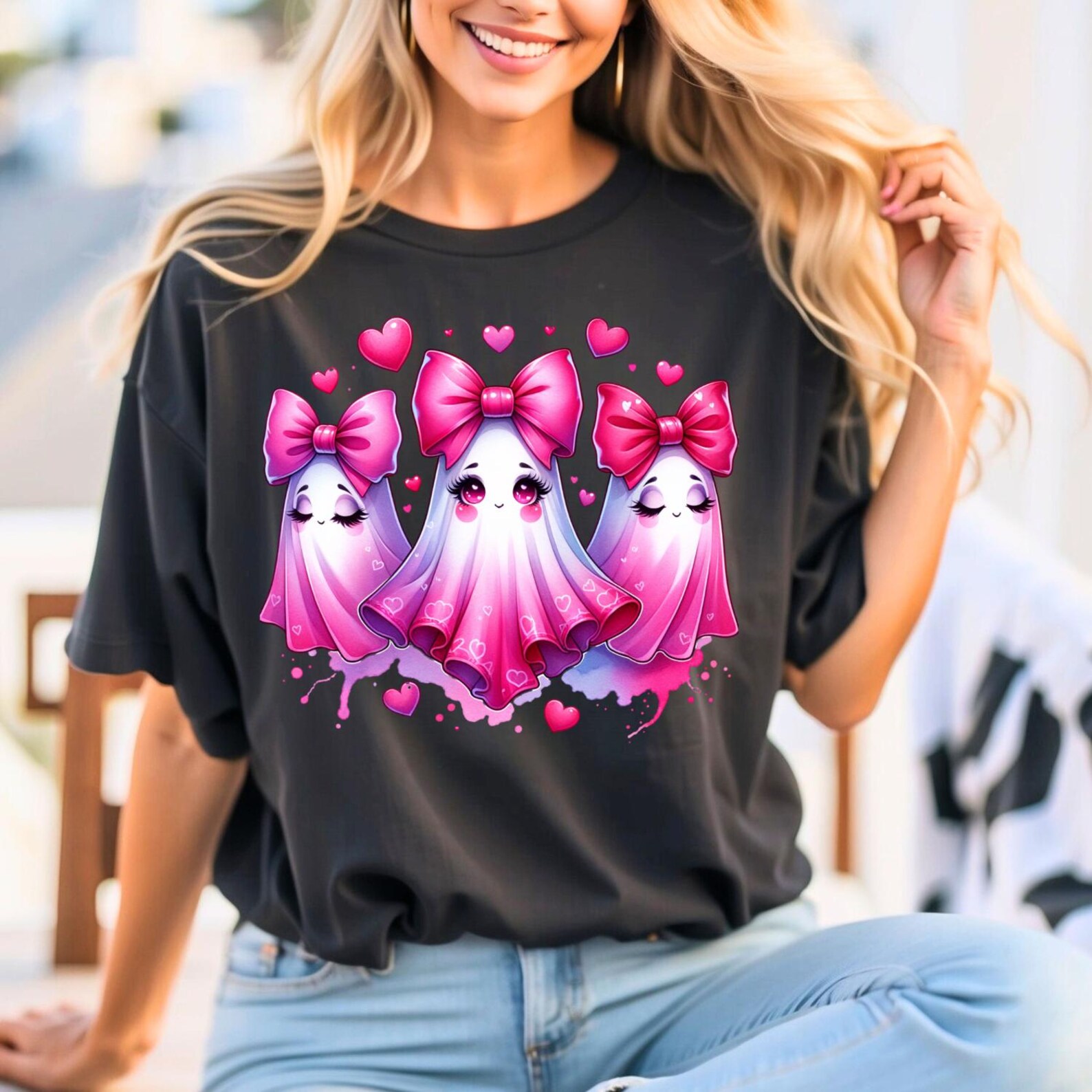 Pink Spooky Girls Png, Halloween Png, Halloween Ghost Png, Spooky ...
