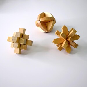 Handmade Wooden Puzzle-3d Brain Teaser-wooden Interlocking Puzzle ...