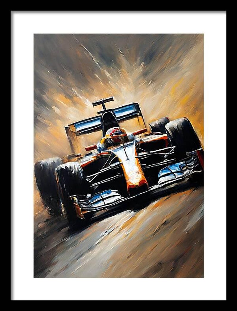 Acceleration. A Formula 1 Racing Car Screams Round the Circuit at ...