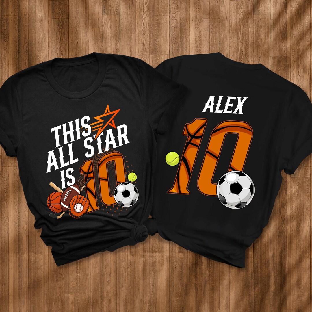 Sports Basketball Birthday Shirts,custom Birthday Boy Girl,all Star ...