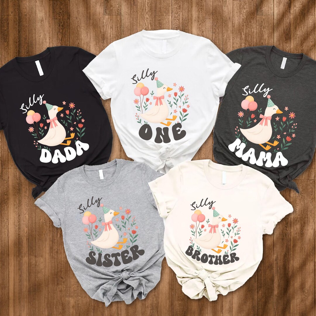 Silly Daddy Goose and Silly Mama Goose Matching Goose Family, Unisex T ...