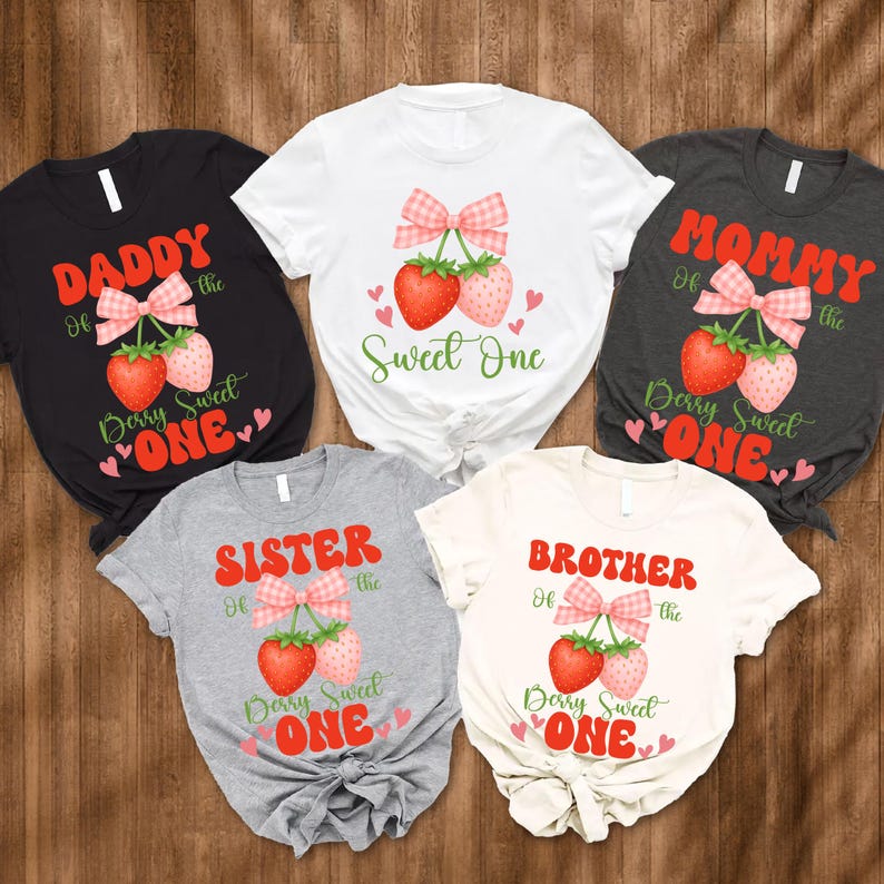 Berry First Family Birthday Shirt, Sweet One Family Shirts, Strawberry ...