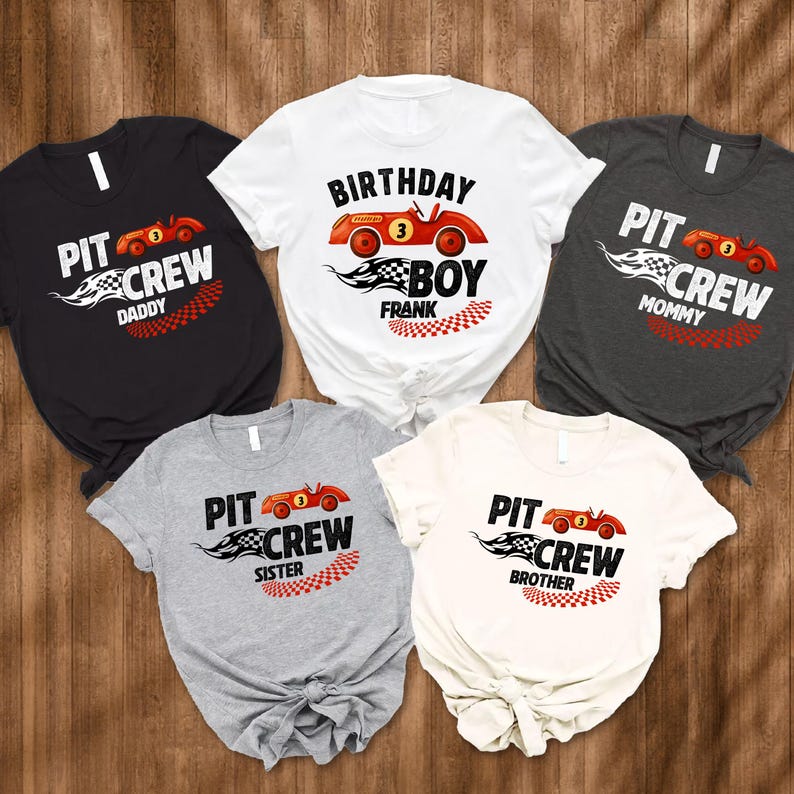 Race Car Birthday Shirts, Custom Pit Crew Shirts, Cute Car Tshirt ...