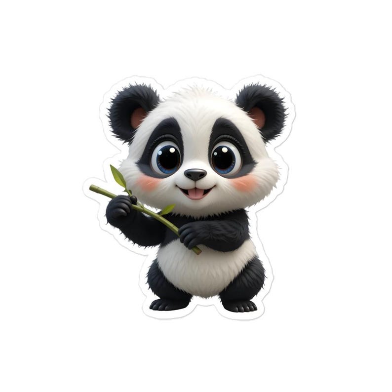 Cute Mini Panda Sticker in 4K – Perfect for Decorating Laptops, Gifts ...