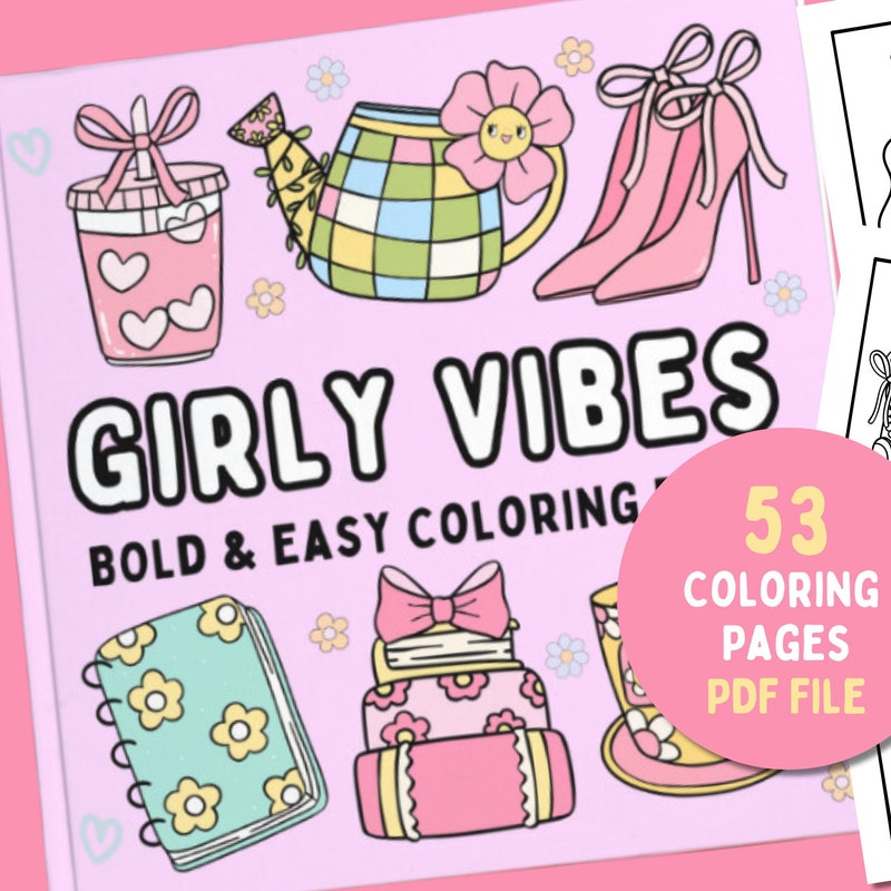 Adult Girly Coloring - Etsy