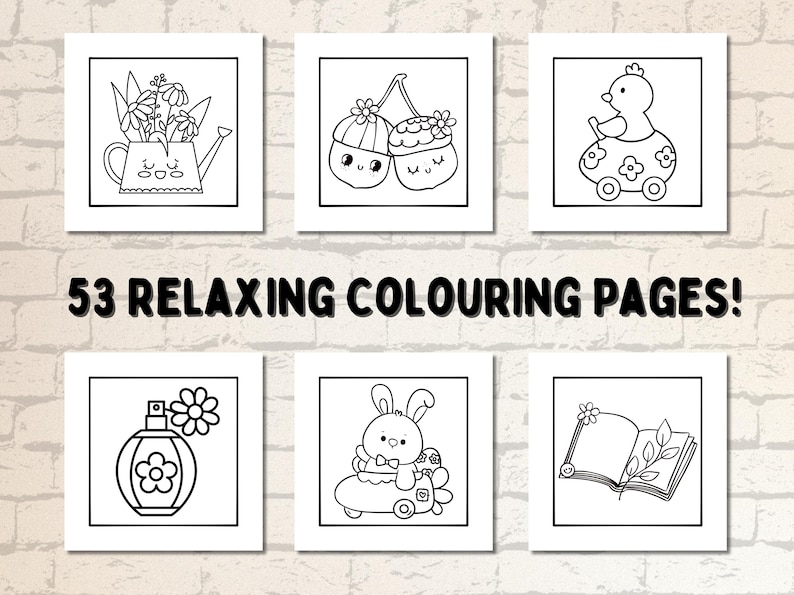 Relaxing Adult Coloring Pages for Kids Digital Coloring Book Bold and ...