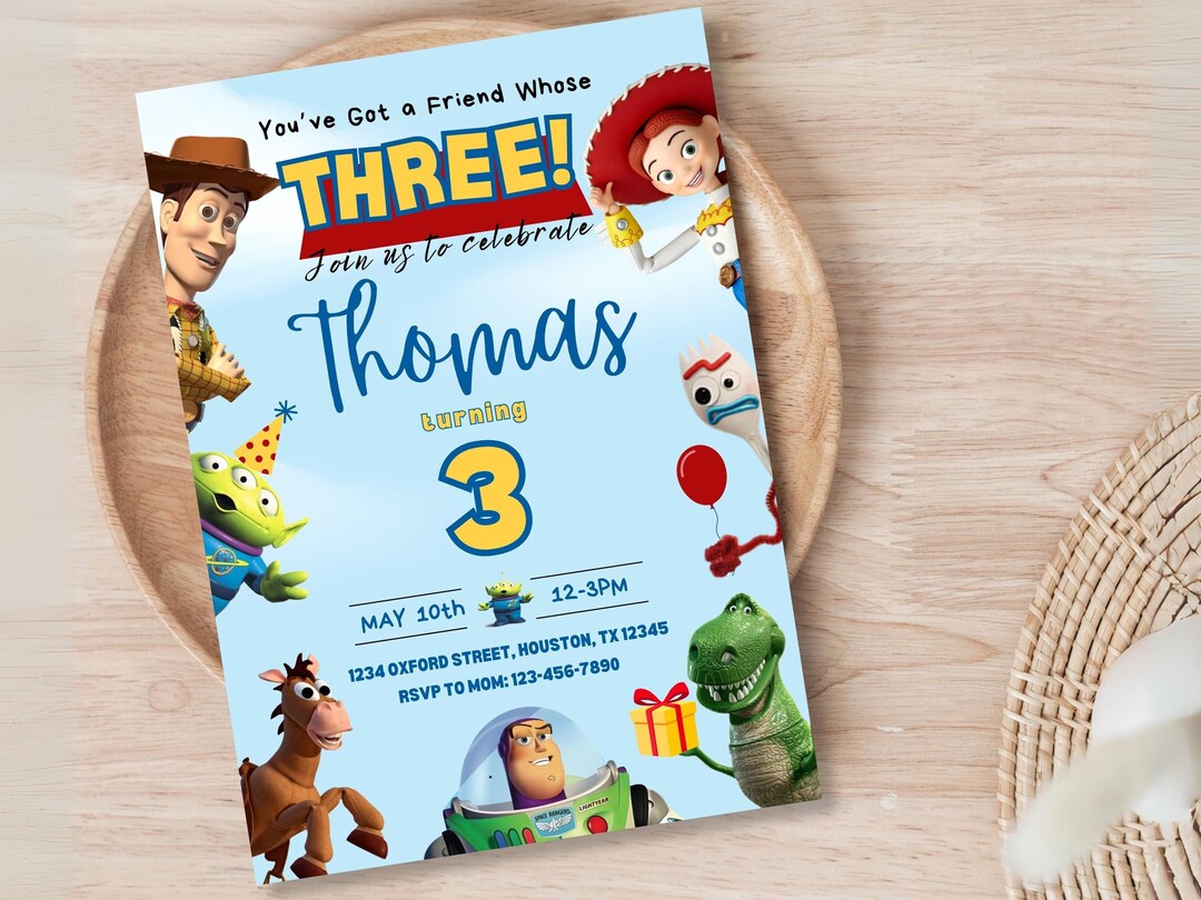 Toy Story Digital Invite Toy Story Birthday Invite Toy Story Invitation ...