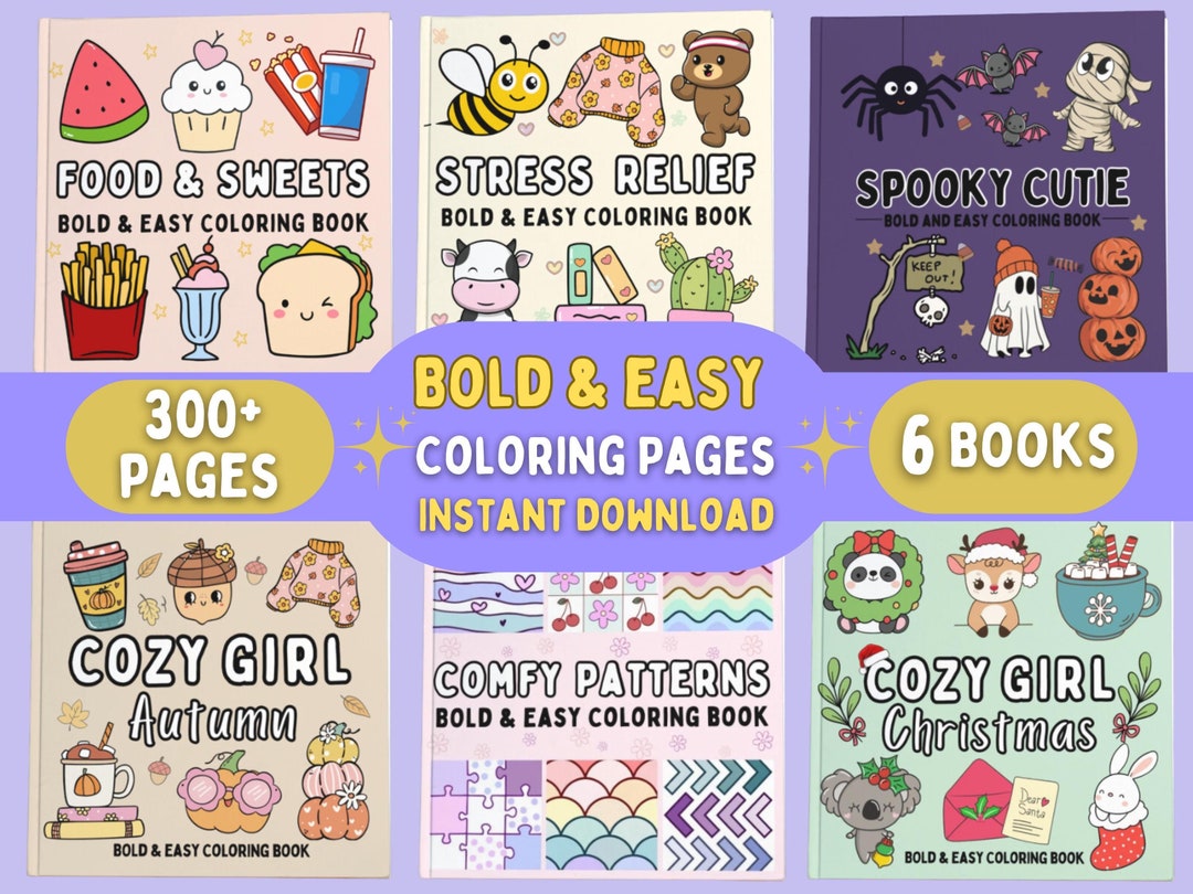 Bold and Easy Coloring Pages 300 Adult Coloring Pages for Kids ...