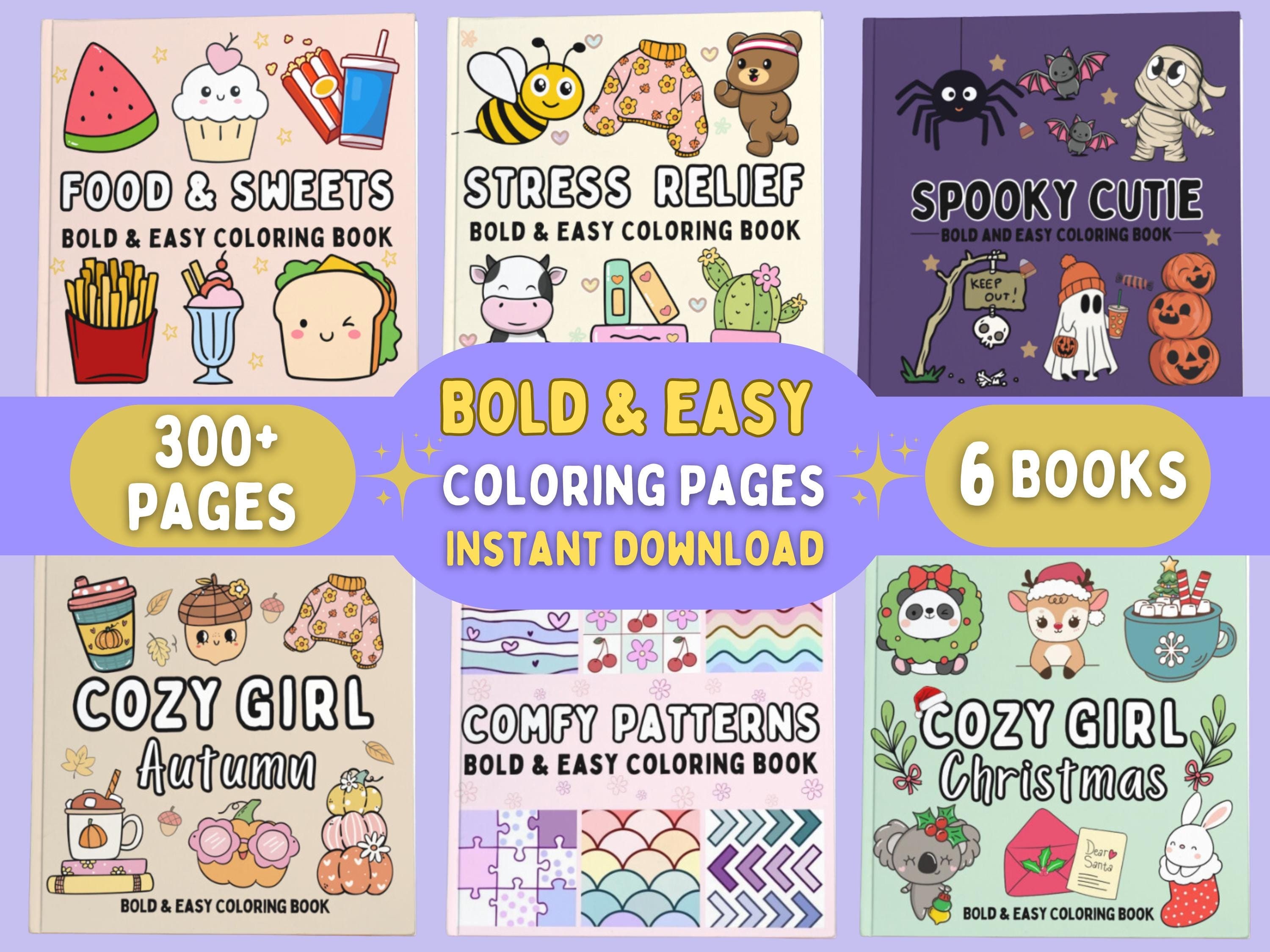 Bold and Easy Coloring Pages 300 Adult Coloring Pages for Kids ...