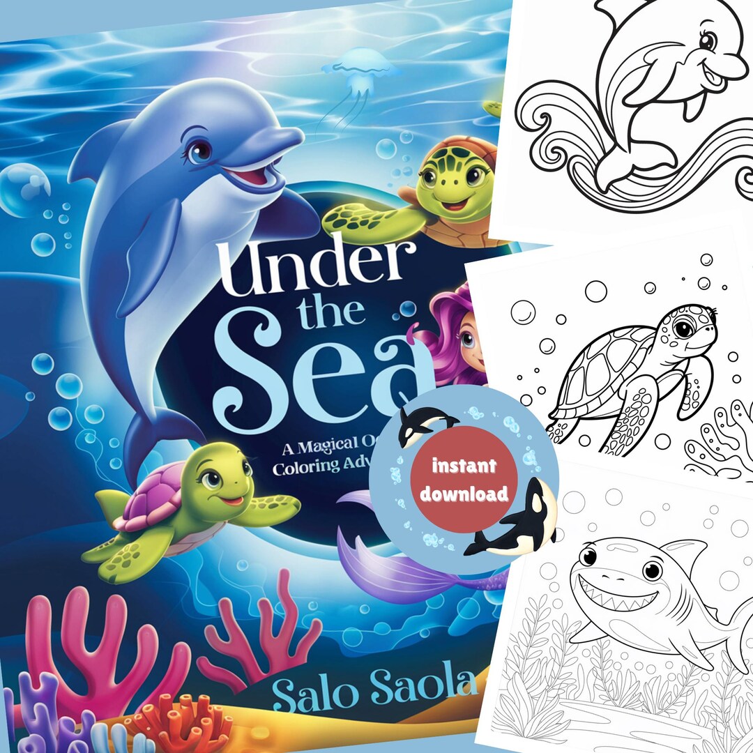 Under the Sea Coloring Pages Bold & Fun, 55 Cute and Cozy Things Under ...