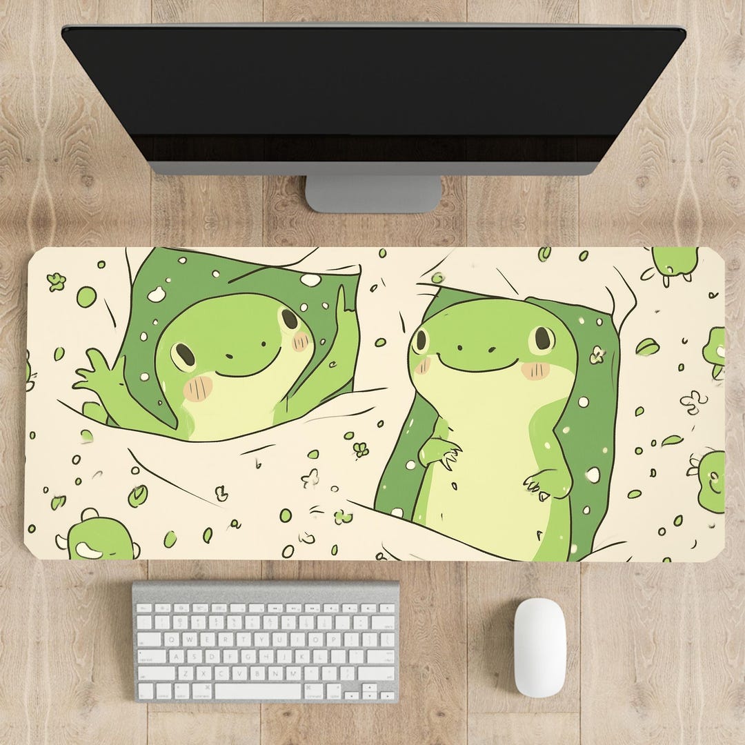 Kawaii Lizard Reptile Animal Desk Mat, Cute Anime Mouse Pad, Gamer Gift ...