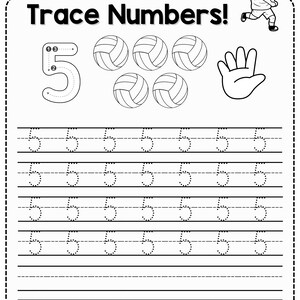 Let’s Learn Numbers 1-10 | Sports-themed Preschool Workbook | Fun ...