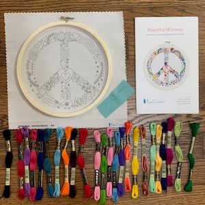 Embroidery Kit Complete Kit Includes Pattern, Preprinted Fabric, Thread ...