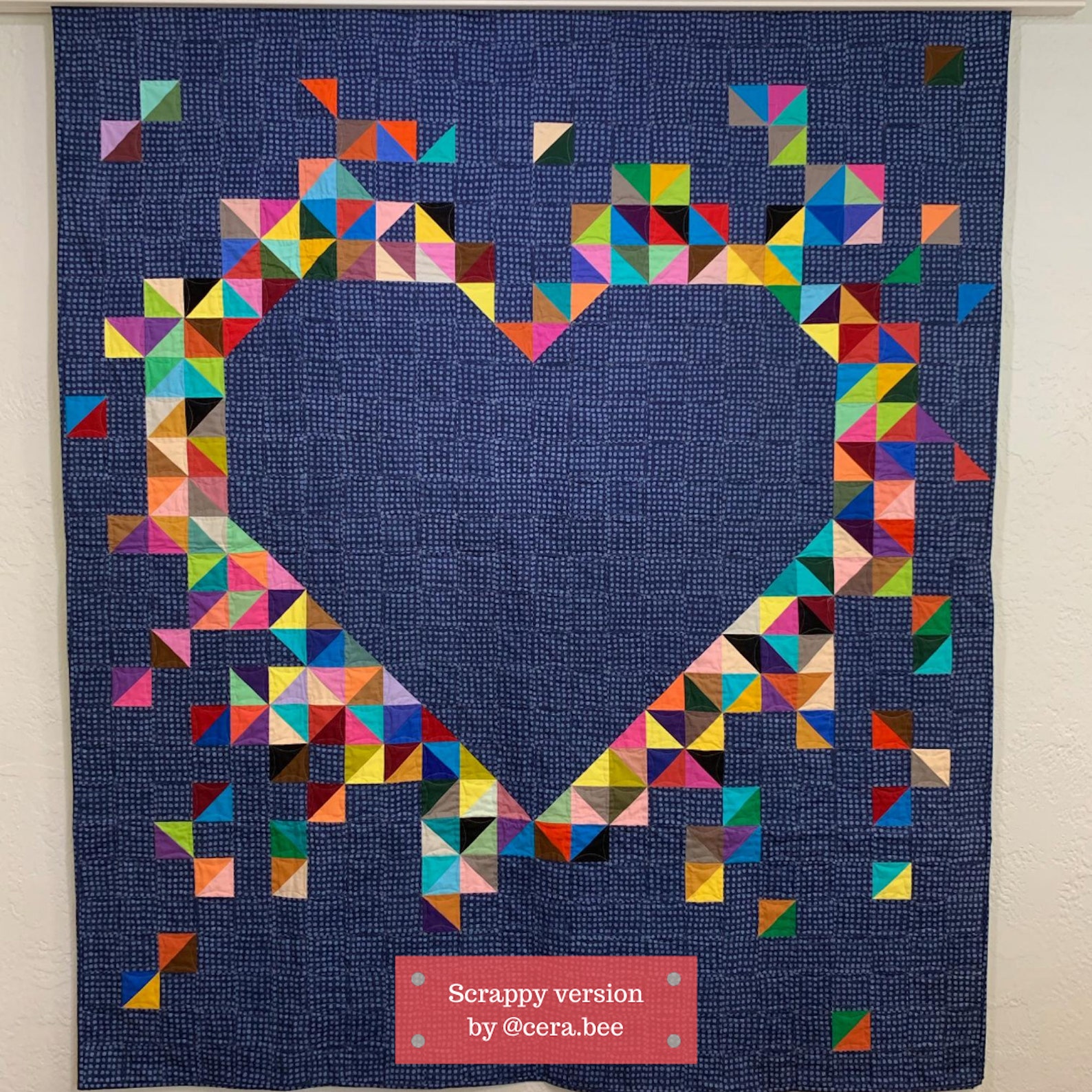 One Heart Quilt Pattern A Modern Quilt Pattern - Etsy