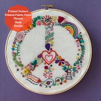 Buy Boho Modern Floral Embroidery Pattern PDF | Flower Embroidery ...