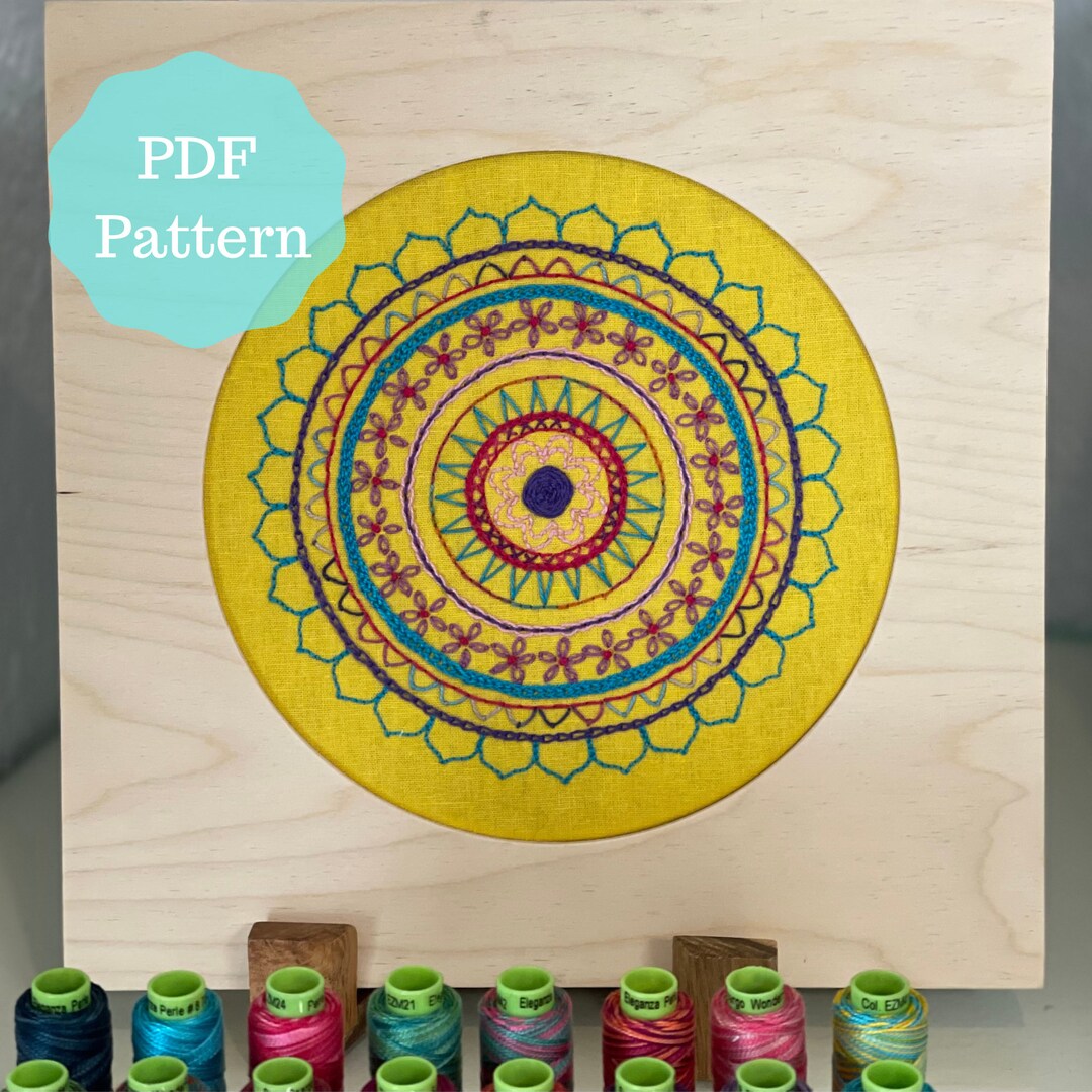 Mandala Whimsy PDF Hand Embroidery Pattern - Etsy