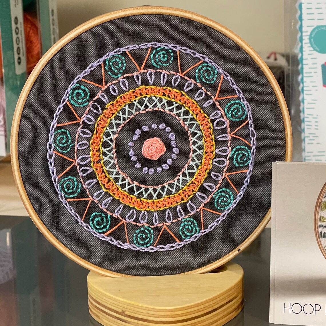 Stick and Stick Geometric Circles Embroidery Pattern, Peel and Stick ...