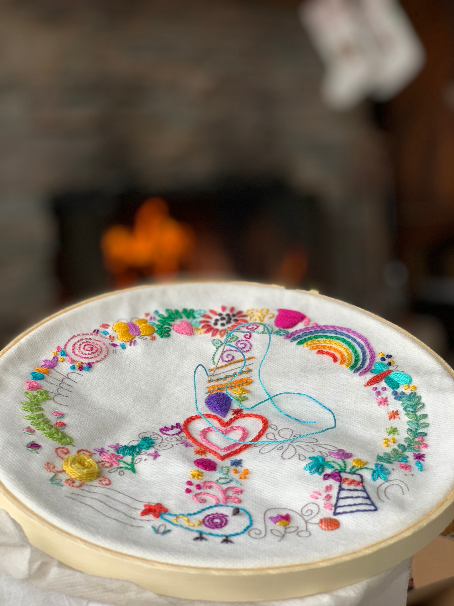 PDF Embroidery Pattern Peaceful Whimsy Modern Hand Embroidery | Etsy