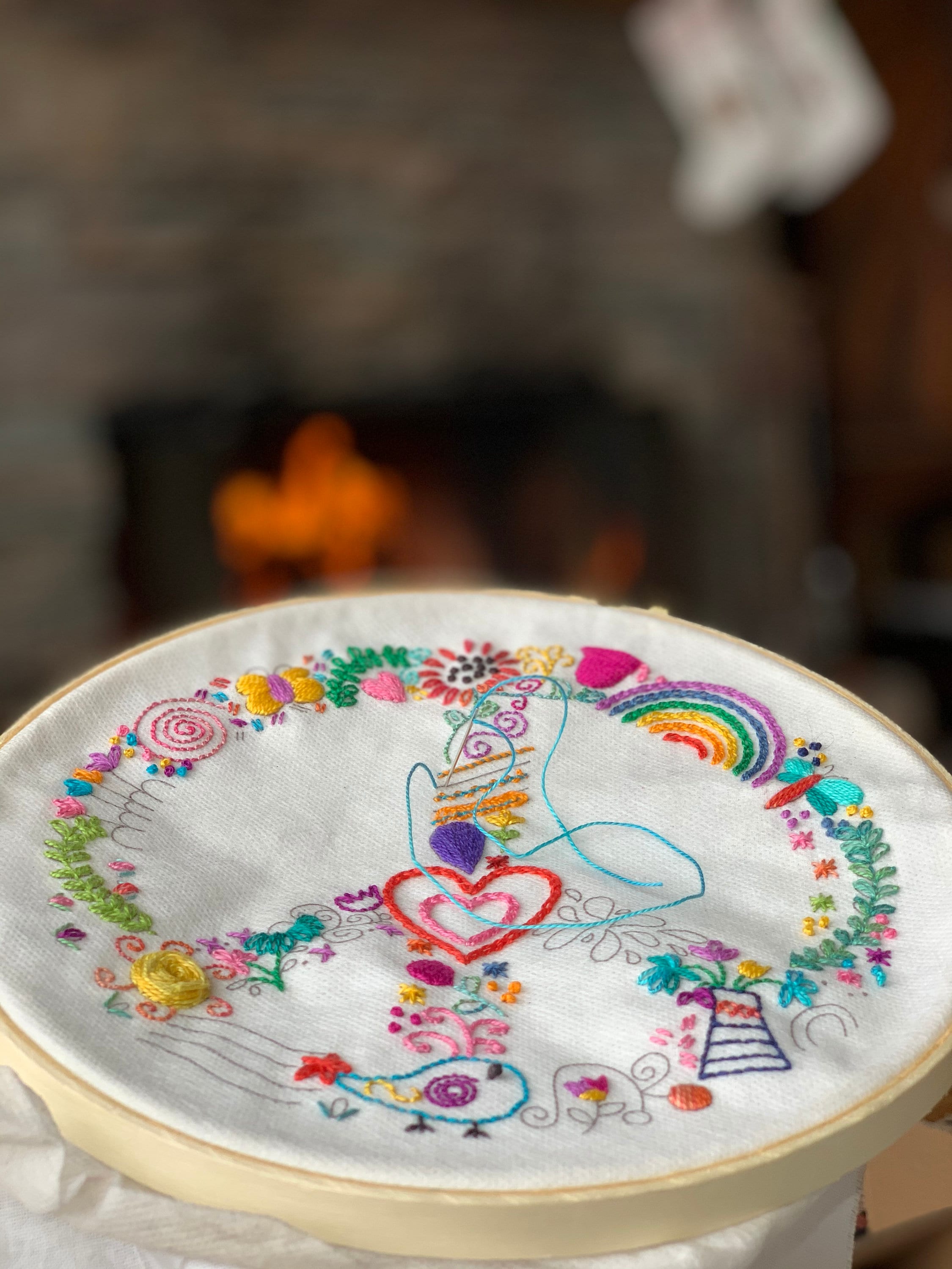 PDF Embroidery Pattern Peaceful Whimsy Modern Hand Embroidery | Etsy