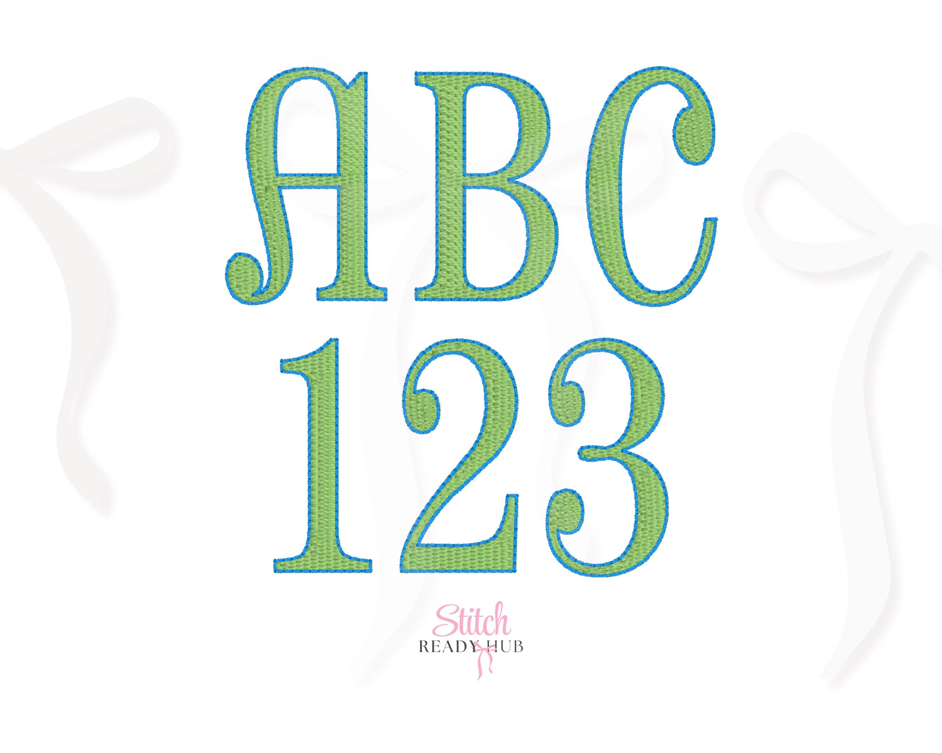 Pharmacy Fill Stitch Run Embroidery Font, 6 Sizes 8 Formats + BX ...