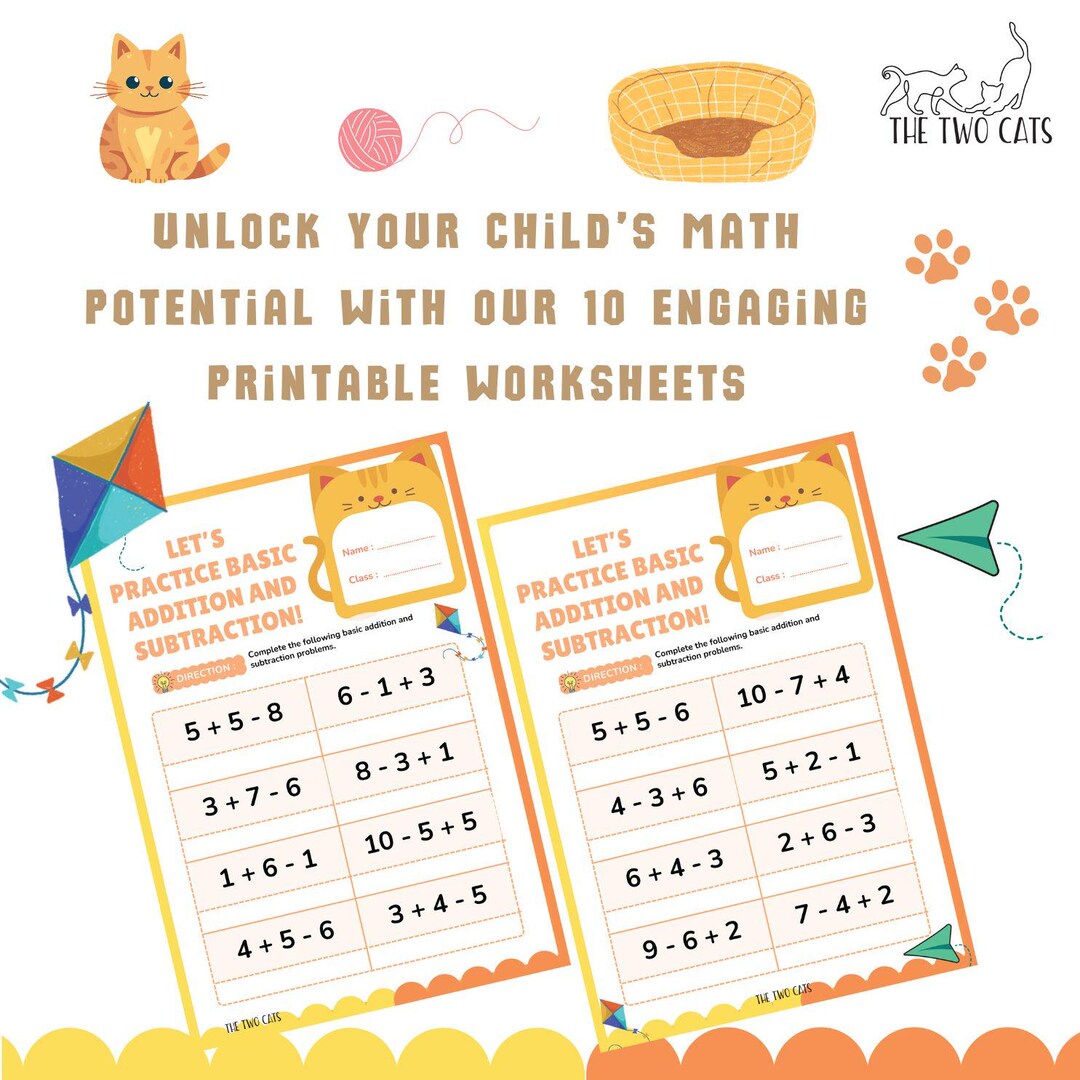 Addition & Subtraction Worksheets | Kids Math Printables | Homeschool ...