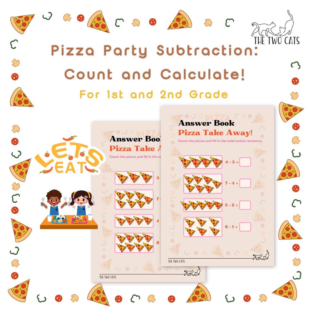 Pizza Subtraction Worksheets: Fun Math for Kids Ages 5-7 (PDF Download ...
