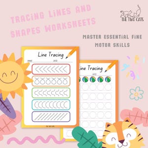 10 Printable Tracing Lines and Shapes Worksheets for Preschool ...