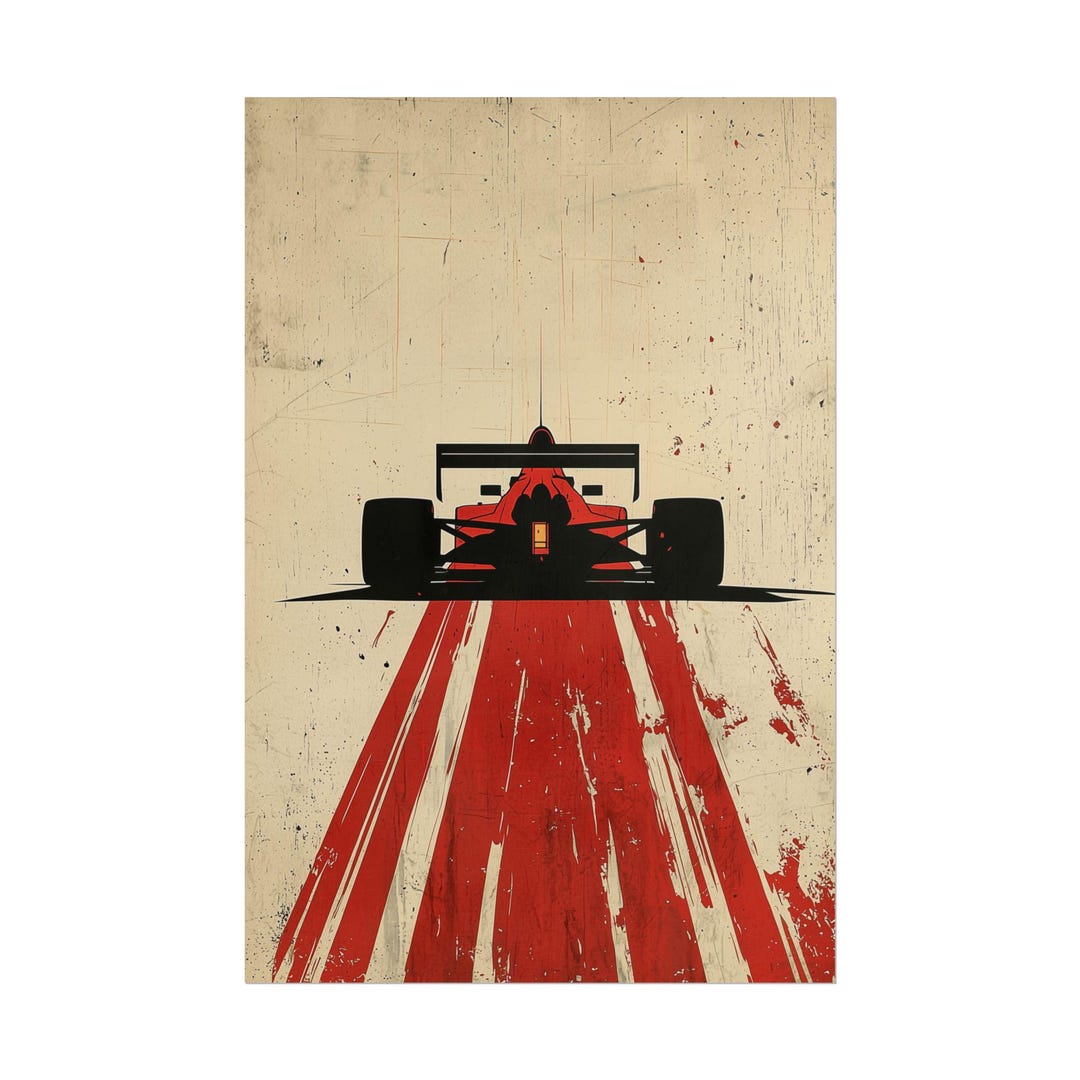 Vintage Red Racer F1 Poster, F1 Poster, Formula 1 Gift, Formula 1 Art ...
