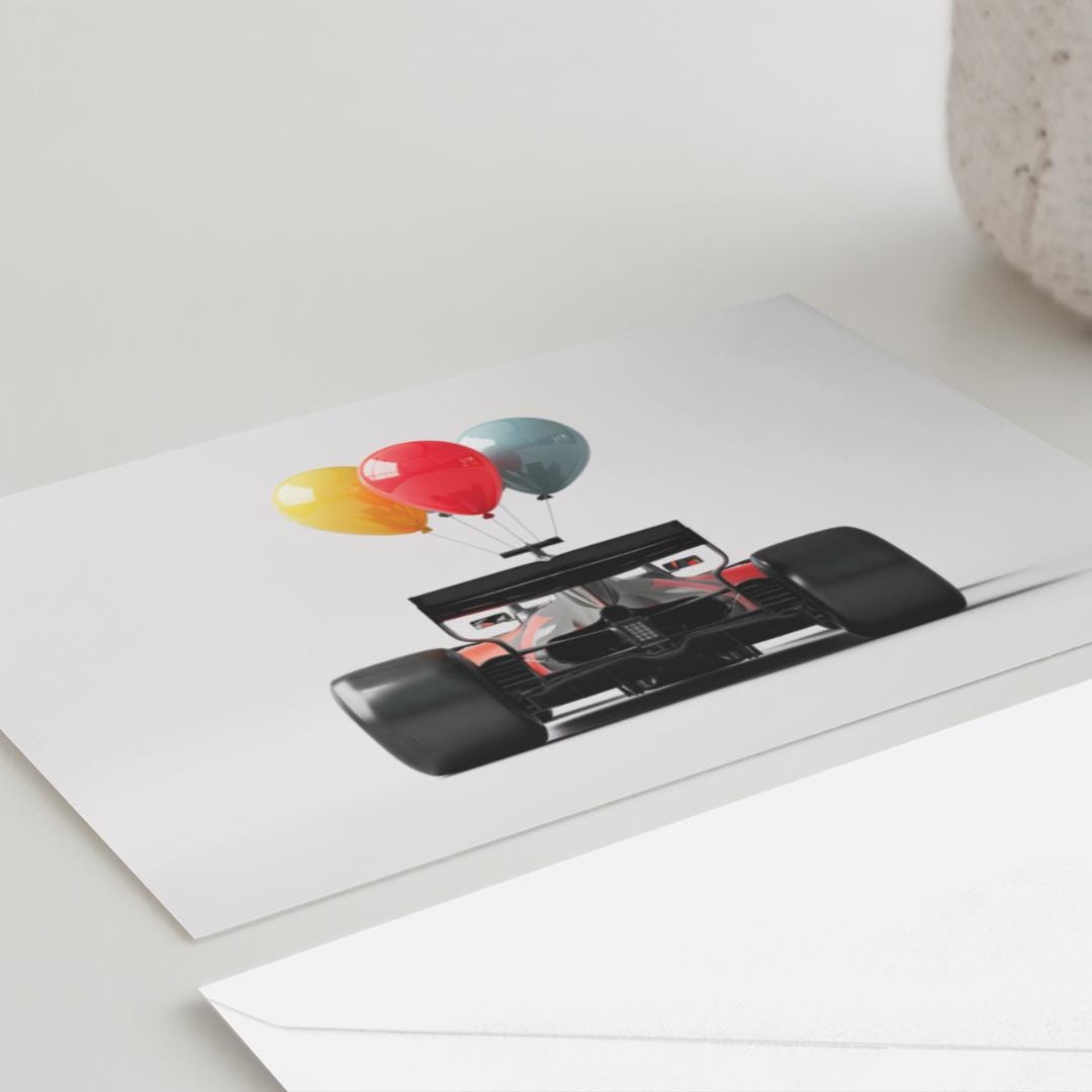Formula 1 Greeting Card, Birthday F1 Greeting Card, F1 Gift, Formula 1 ...