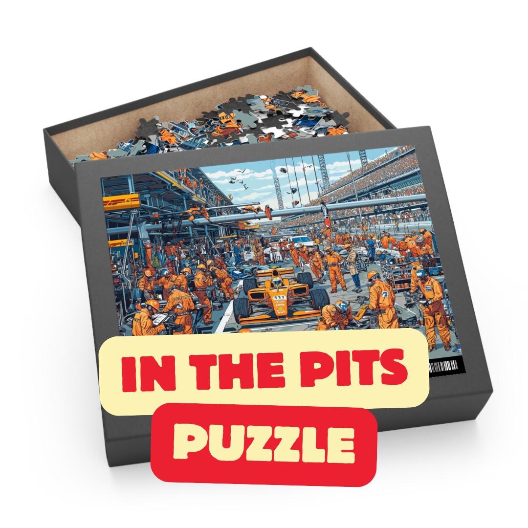Formula 1 Puzzle, in the Pits F1 Racing Puzzle, Formula 1 Gift, F1 Art ...