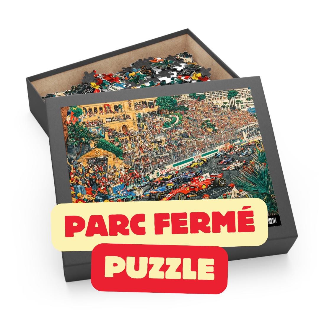 Formula 1 Puzzle, Monaco Parc Fermé Puzzle, Formula 1 Gift, F1 Art ...