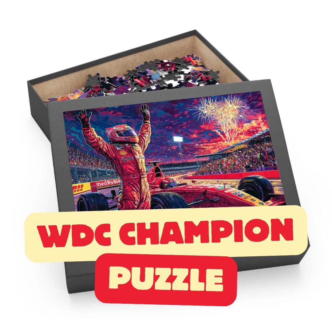 Formula 1 Puzzle, WDC Champion Puzzle, Formula 1 Gift, F1 Gift, F1 Art ...
