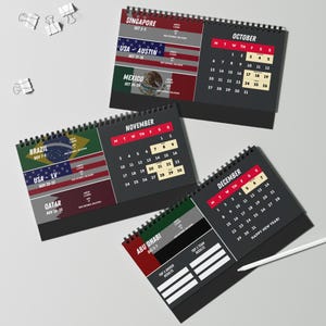 2025 F1 Race Schedule Desk Calendar, Formula 1 Calendar, F1 Art ...