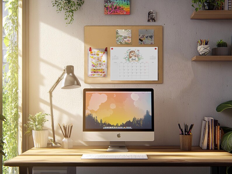 2025 Printable Calendar With Cute Hedgehogs Monthly Wall Planner ...