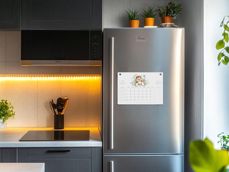 2025 Printable Calendar With Cute Hedgehogs Monthly Wall Planner ...