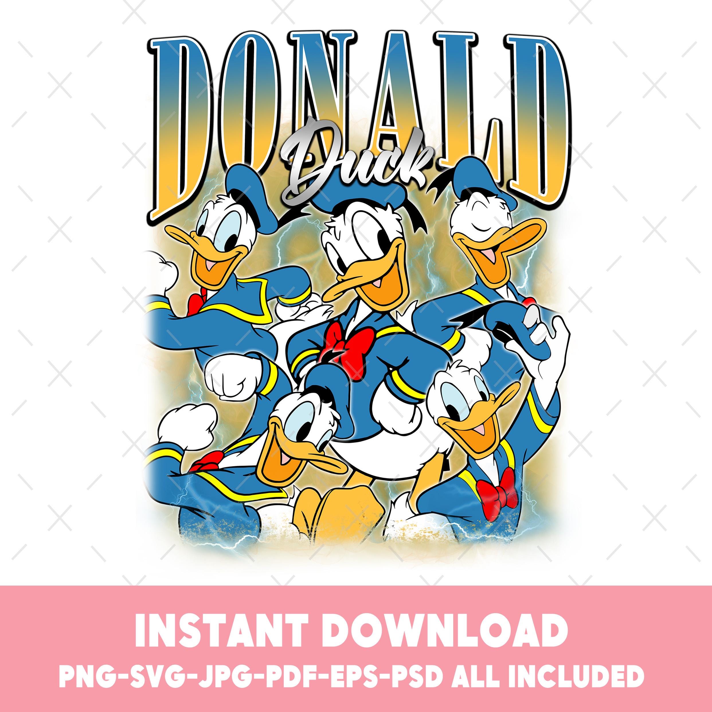 Vintage Cartoon Duck Digital Clipart Png, Svg, , EPS, PSD, PDF, Nursery ...