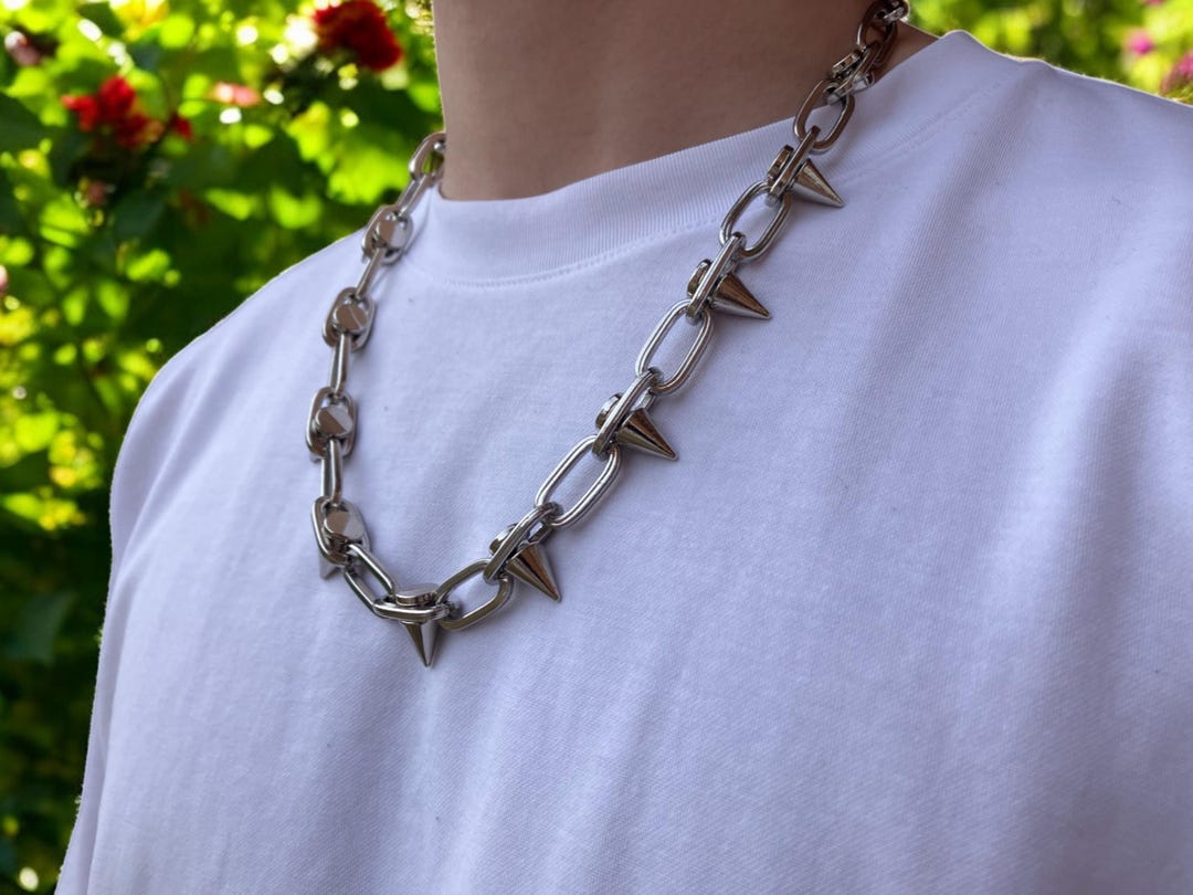 Spiked Chain - Spiked Necklace - Spiked Jean Chain Wallet Chain ...