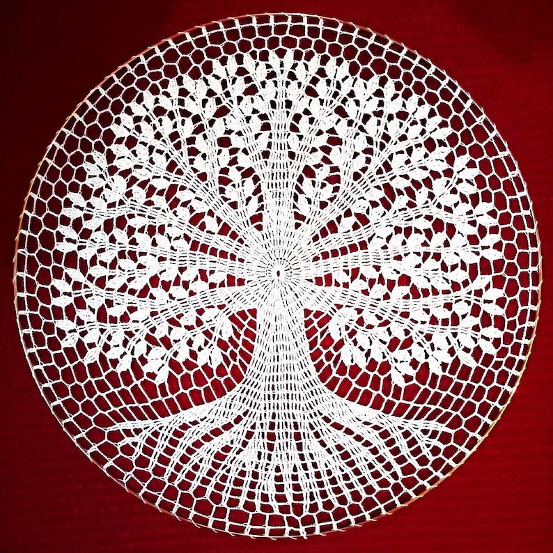 Tree of Life Crochet Pattern PDF, Mandala Wall Hanging DIY, Crochet ...
