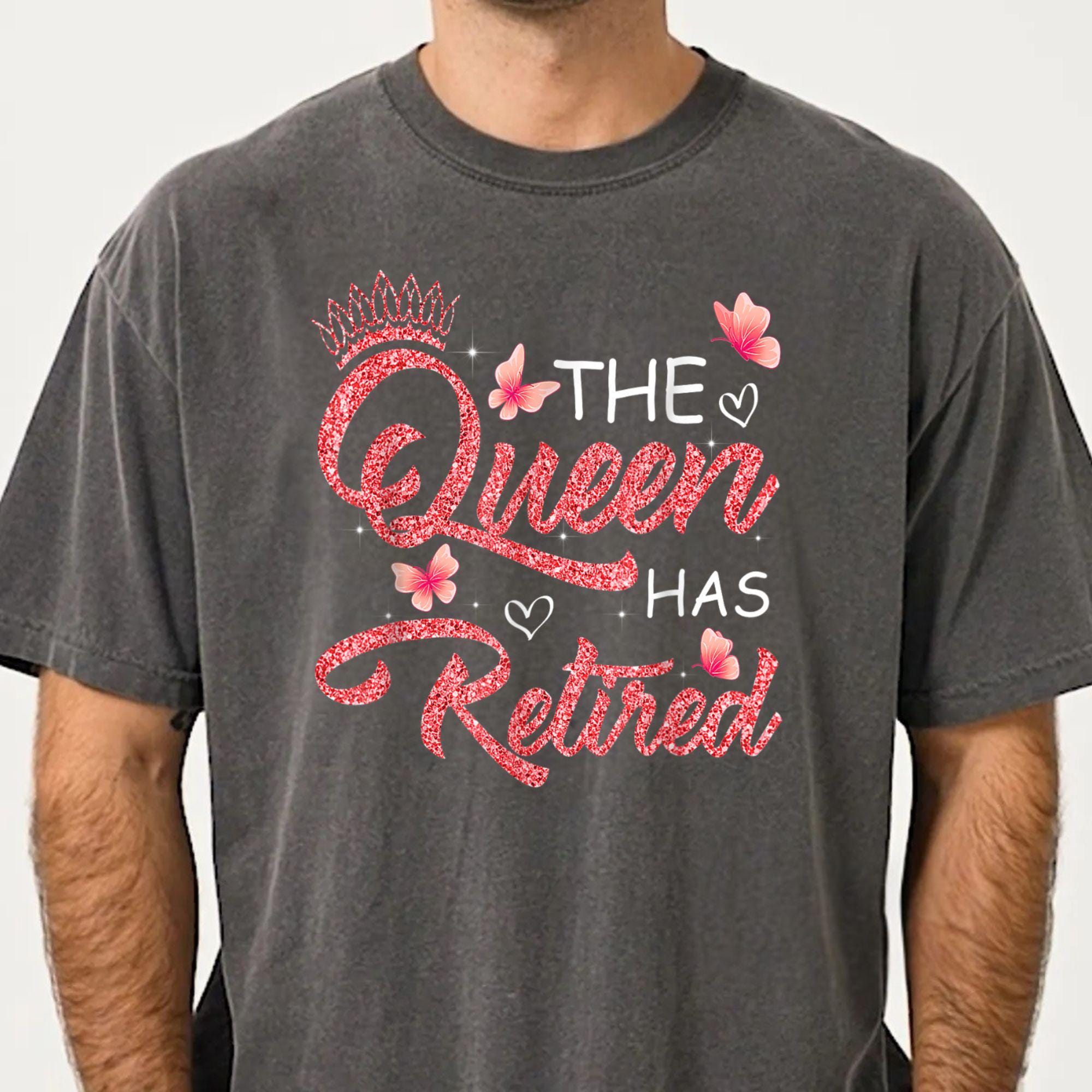 The Queen Has Retired Glitter PNG - Fun Retirement T-shirt Design ...