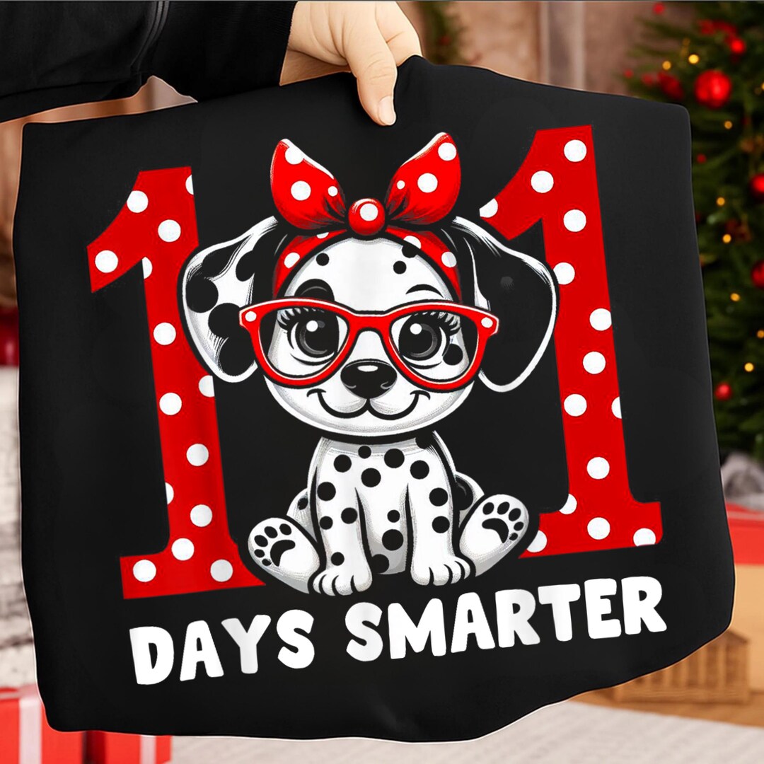 101 Days Smarter PNG, Cute Dalmatian Dog School Design, Kids Teacher ...