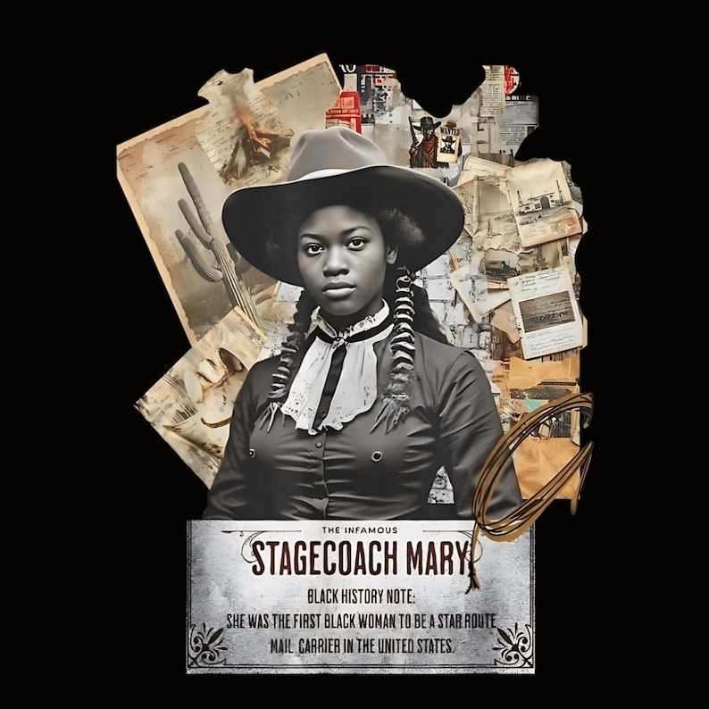 Stagecoach Mary PNG SVG, Black History Shirt Design, First Black Woman ...
