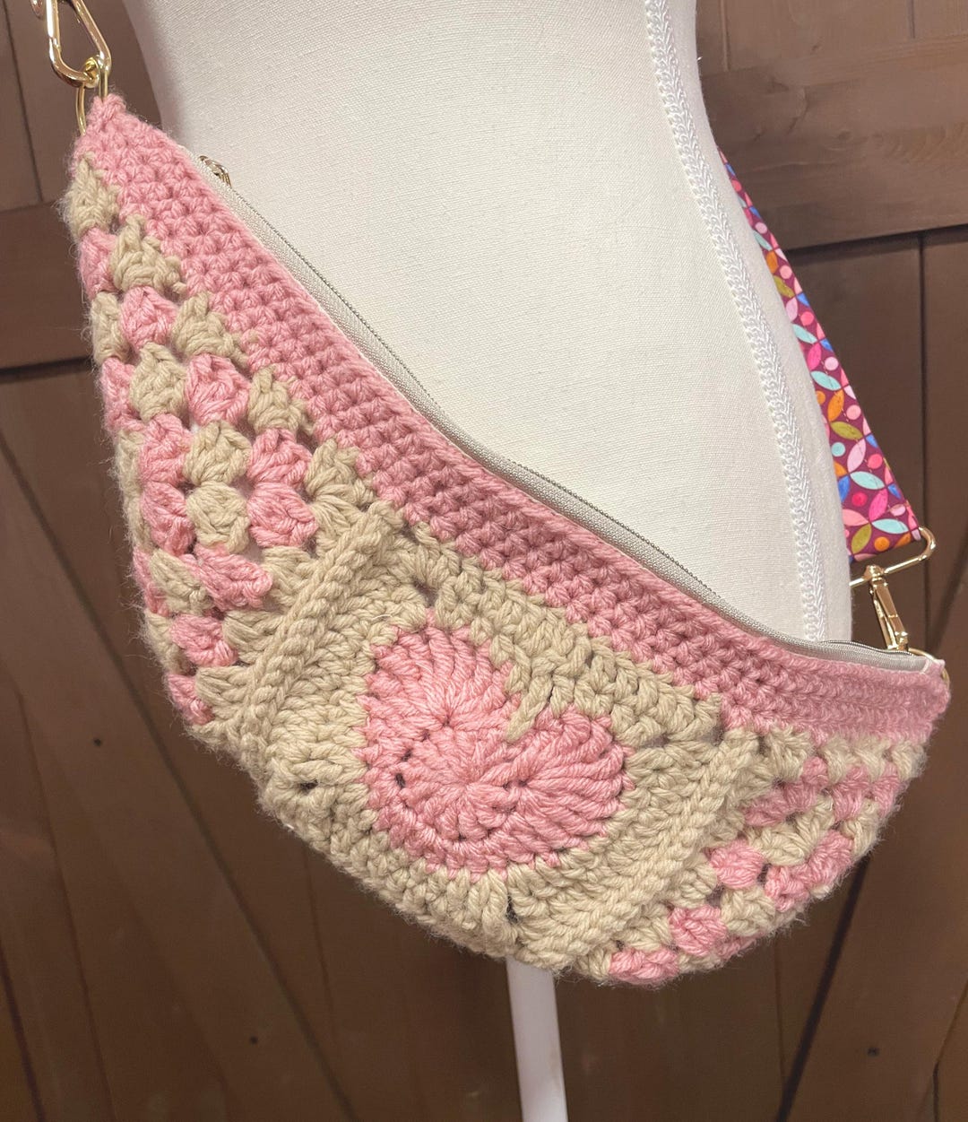 Heart Granny Square Crochet Fanny Pack - Etsy