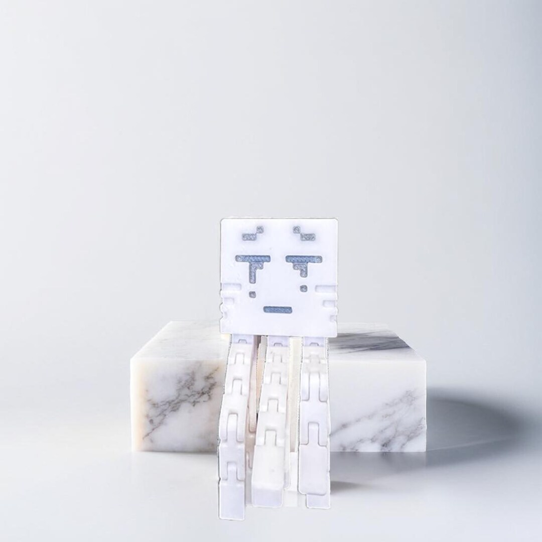 Ghast-inspired Figurine | Pixel Art Minecraft Decor | Unique Gamer ...