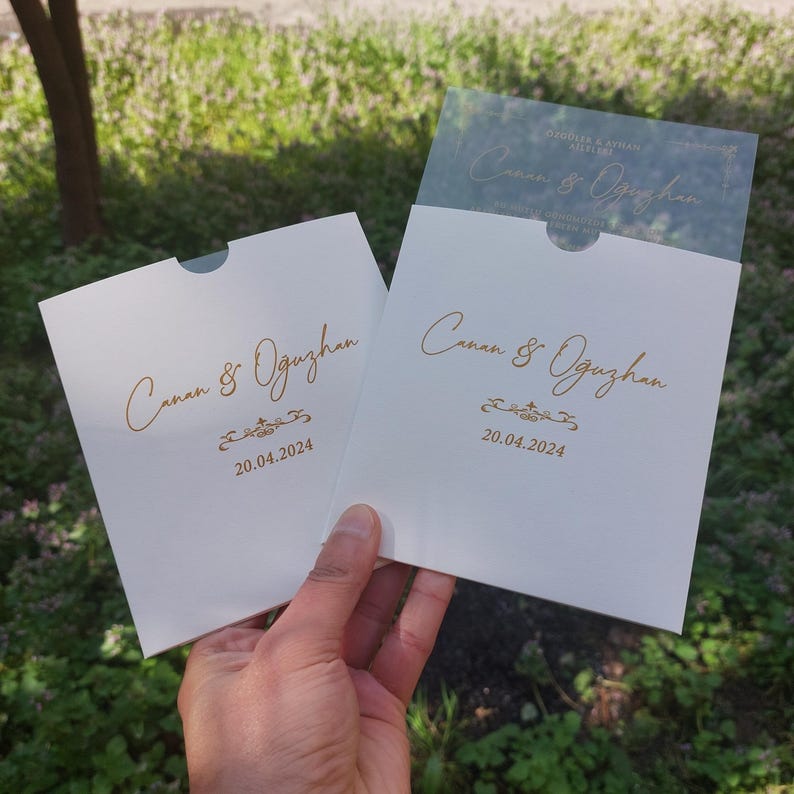 Elegant Gold Gilded Wedding Invitation Set - Stylish and Special Design ...