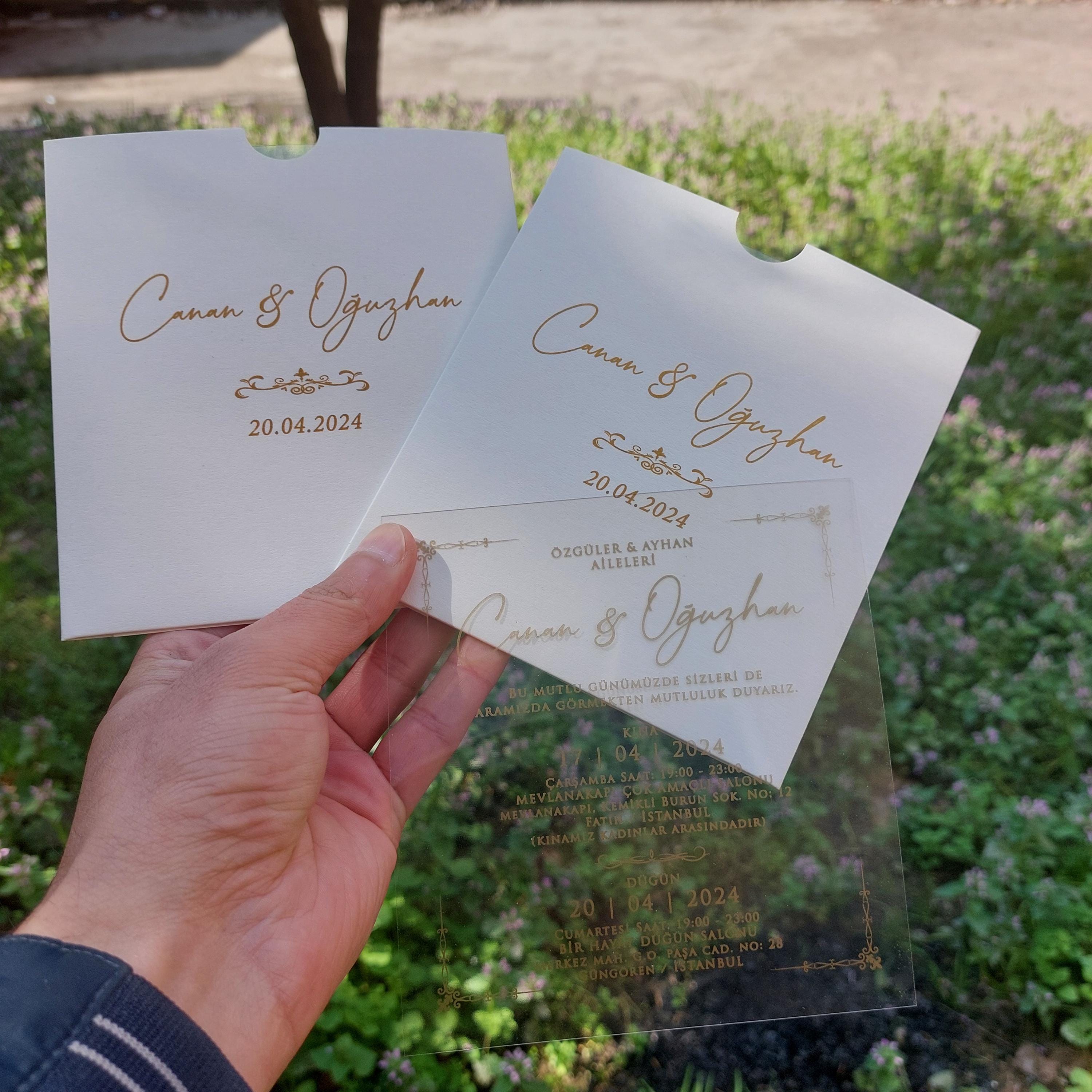 Elegant Gold Gilded Wedding Invitation Set - Stylish and Special Design ...