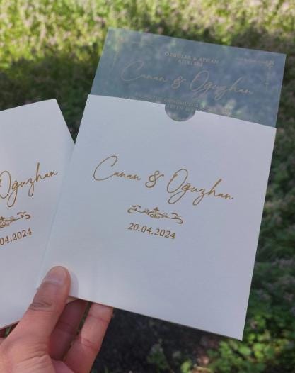 Elegant Gold Gilded Wedding Invitation Set - Stylish and Special Design ...