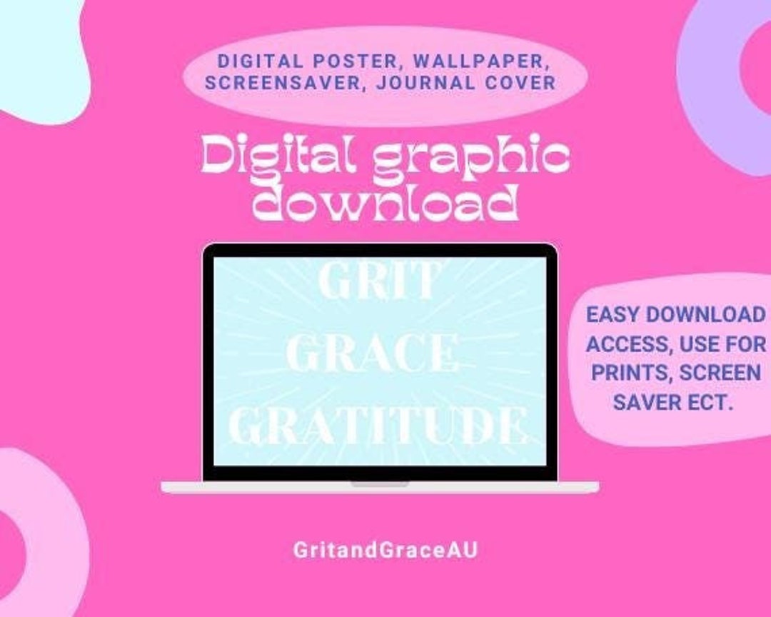 Grit, Grace and Gratitude - Digital Print/poster - Etsy