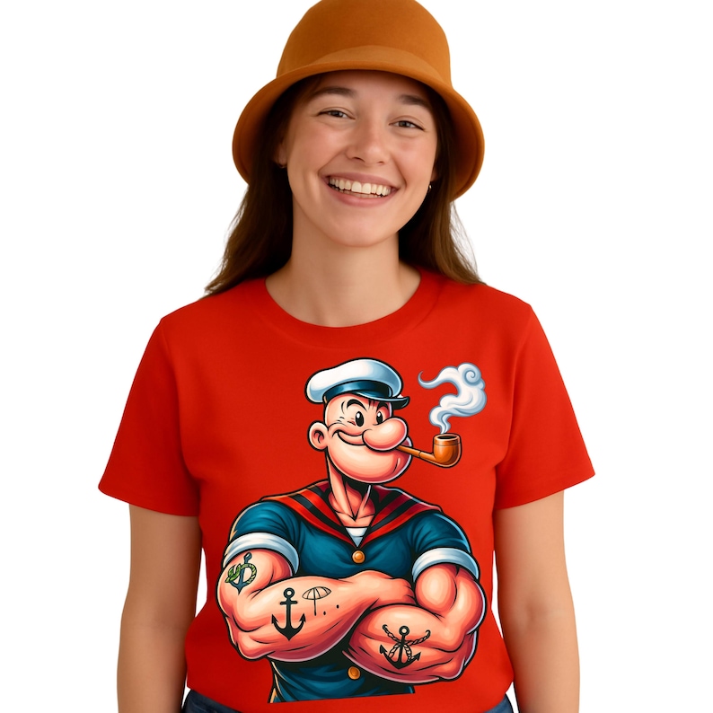 Popeye Sailor Cartoon Digital Design | PNG SVG PDF | Transparent ...